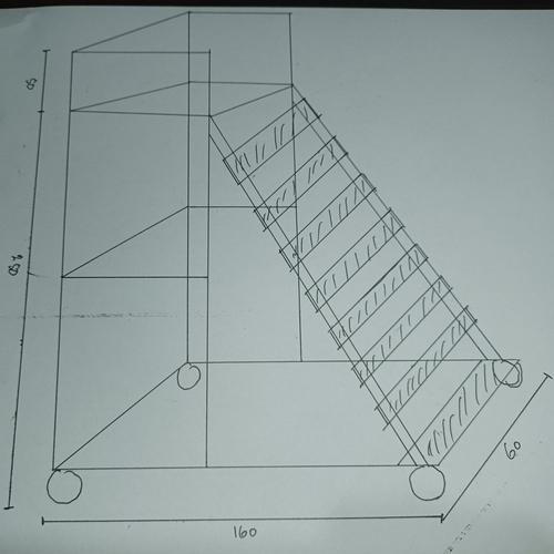 Jual tangga dorong 300x160x60 dg penggerak roda 4 inc - Jakarta Barat ...