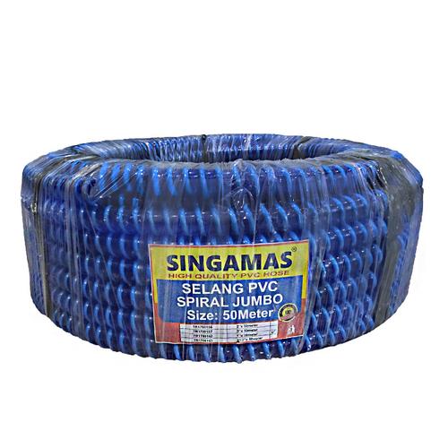 Promo SINGAMAS Selang Air PVC Spiral Jumbo Warna Biru 1 1/2 Inch x 50 ...