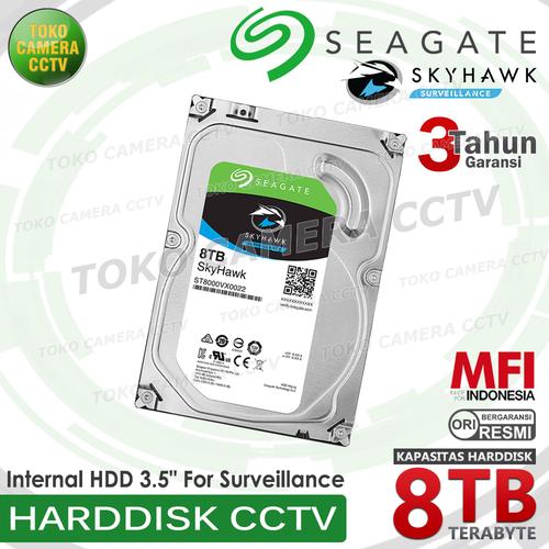 Jual SEAGATE SKYHAWK 8TB MFI HDD CCTV HARDDISK HARDISK 8 TERRA ...