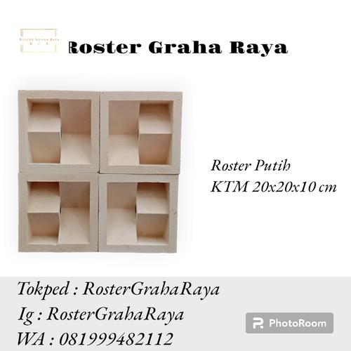Jual Roster Putih KTM 2x20cm/tipe minimalis/anti tampias/roster viral ...