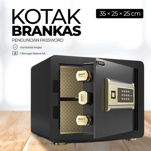 Jual SAFETY BOX BRANGKAS UANG DOKUMEN PERHIASAN EMAS BRANKAS MINI TAHAN ...