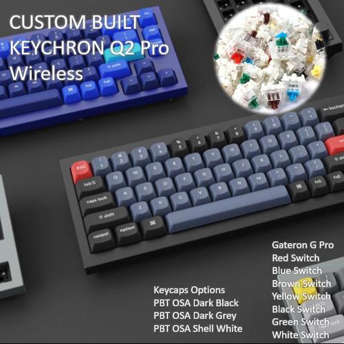 Promo Custom Built Keychron Q2 Pro QMK Wireless Mechanical Keyboard ...
