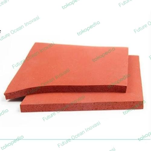 Jual Rubber Sponge Silicone Red 2mm - Sponge alas mesin press tahan ...