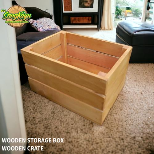 Jual Wooden Crate 35x25x20 wood box peti kayu kotak kayu dekorasi ...