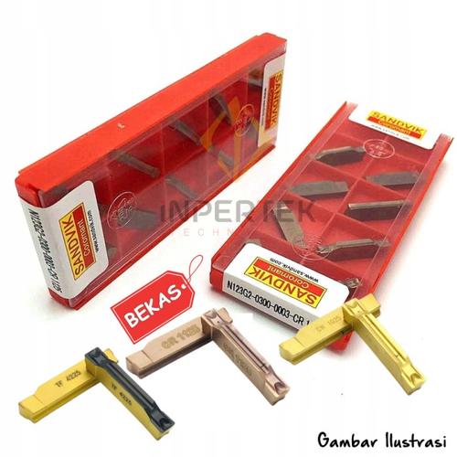 Jual Insert N123 6 SANDVIK Mata Bubut 6mm Grooving Potong Parting Bekas ...
