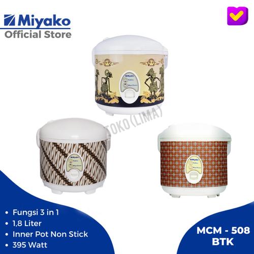 Jual Rice Cooker Miyako MCM 508 BTK WYG PRG Batik Magic Com MCM508 1,8 ...
