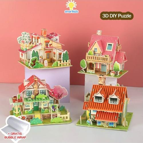 Jual DIY 3D puzzle rakitan miniatur model mainan edukasi anak melatih ...