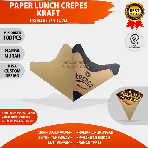 Jual PAPER LUNCH CREPES KRAFT (COKLAT) / TEMPAT MAKAN CREPES - POLOS ...