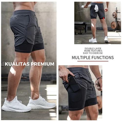 Jual Celana Pendek Olahraga Lari Gym Fitness Training - Legging Sport ...