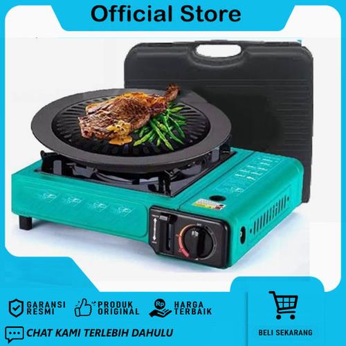 Jual Paket Barbeque/BBQ Set Kompor Portable + Tas Koper + BBQ Grill plat - grill aja - Kab ...