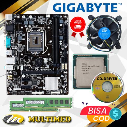 Promo Paket Motherboard Mobo H81 DDR3 + Processor G Series + Fan + Ram ...
