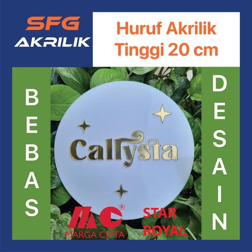 Jual huruf akrilik custom 20cm, huruf dekorasi, huruf timbul akrilik ...