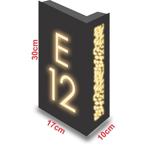 Jual Nomor Rumah LED Akrilik Motif Modern Model Box L - POT 10x17x30 ...