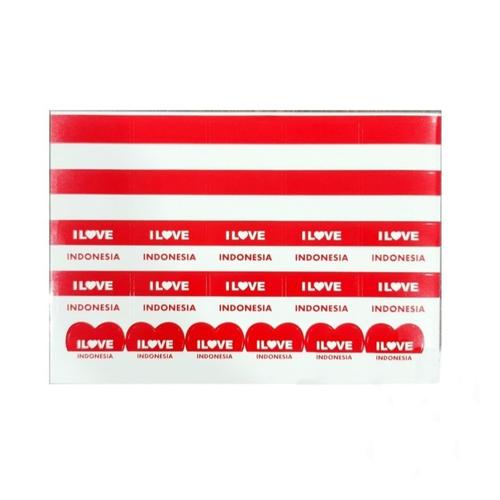Jual Stiker Bendera Merah Putih Sticker Pipi HUT Kemerdekaan RI isi 26 ...