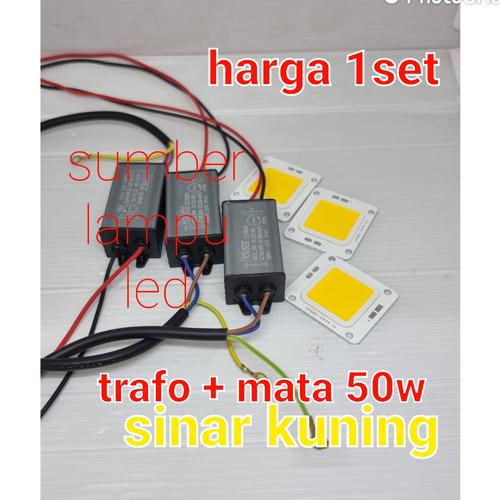 Jual mata led lampu pju cobra 50watt 50 w chip cob sorot tembak 50w 50 ...