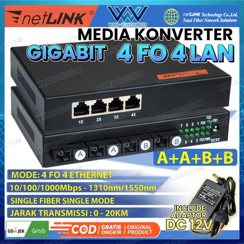 Jual Media Converter Gigabit 4 FO 4 LAN 100/1000Mbps Fiber Optic Switch - 2 FO 8 LAN - Jakarta ...