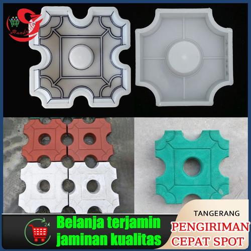 Jual Cetakan Paving Block/Batu Bata Aneka Bentuk Bahan Plastik - tengah ...