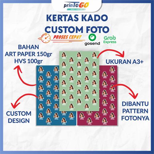 Jual KERTAS KADO CUSTOM / KERTAS KADO CUSTOM MUKA (1LBR) - ART PAPER ...