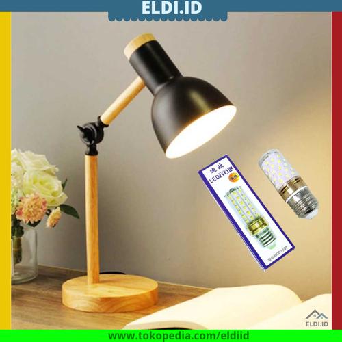 Jual Lampu Meja Belajar Baca Kayu Table Reading Lamp Wood Simpel ...