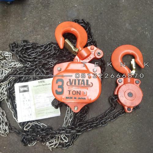 Jual VITAL chain block 3 ton katrol / takel manual made in japan - 3 ...