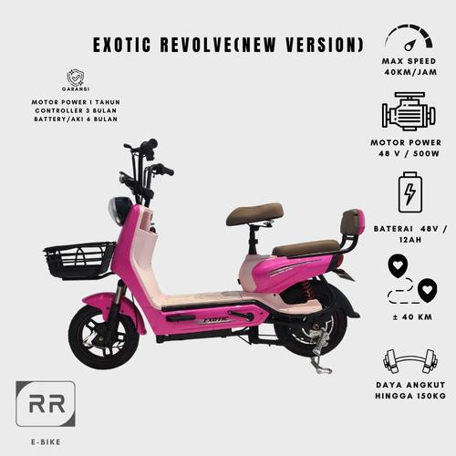 Jual SEPEDA LISTRIK MERK EXOTIC REVOLVE TERBARU 500 WATT GARANSI RESMI ...
