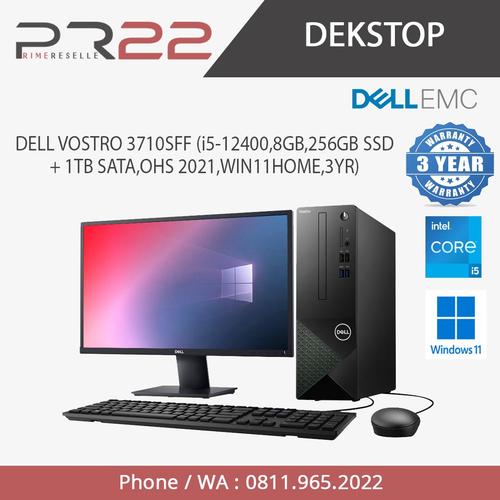 Jual DELL VOSTRO 3710SFF (i5-12400,8GB,256GB SSD + 1TB SATA,OHS 2021 ...