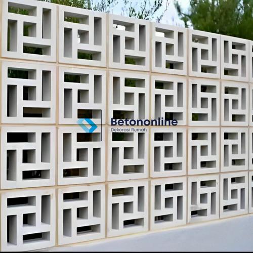 Jual roster beton minimalis putih/betononline/pagar rumah - Kota ...