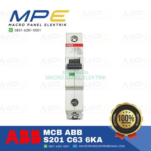 Jual MCB ABB S201 C63 6kA / MCB ABB S201 63A 1P 63A 1 Phase 6kA Original - Jakarta Pusat - MACRO ...