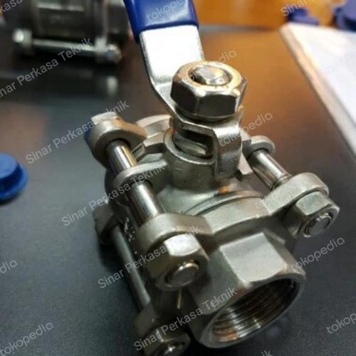 Jual Ball valve sankyo ss316 type 3pc / kran air full bore stainless 316 - 1/2 inch - Jakarta ...