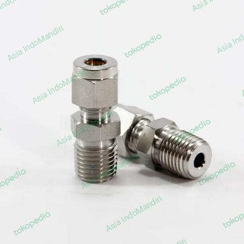 Jual Male Connector Tubing OD 6mm x 1/4" inch NPT Ss316 Male Tube SS ...