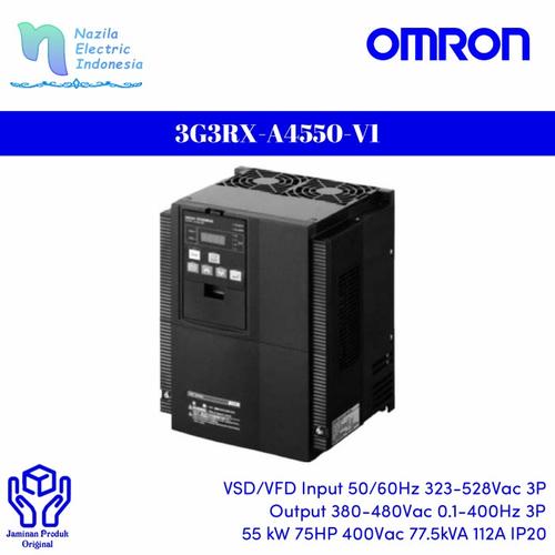 Jual Omron 3G3RX-A4550-V1 Inverter MX2 3P 55kW 380V 75 HP 77.5 kVA ...