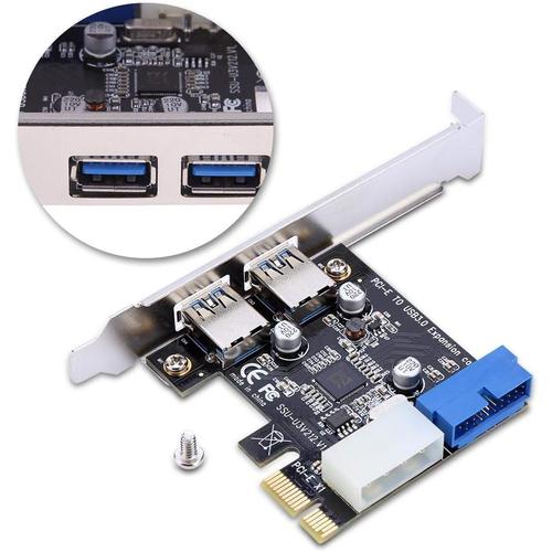 Jual PCIE USB 3.0 2Port with Header Front Panel PCI-E X1 Card - Kota ...