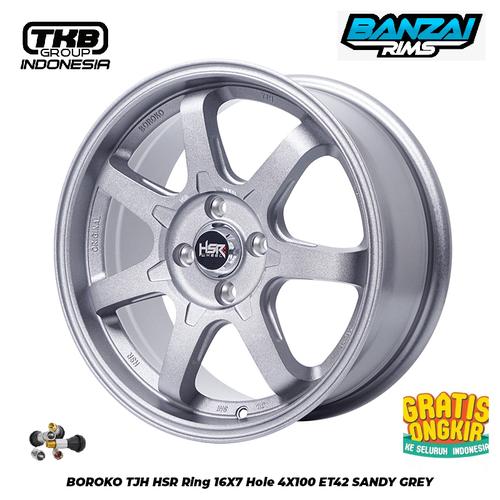 Jual Velg Mobil HSR BOROKO TJH Ring 16 Lebar 7 PCD 4X100 ET 42 SANDY GREY - Jakarta Timur - HSR ...