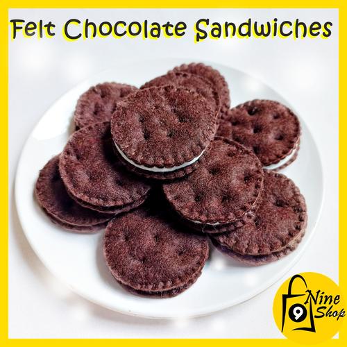 Jual Felt Chocolate Sandwiches / Felt Pretend Play Food / Felt Oreo ...