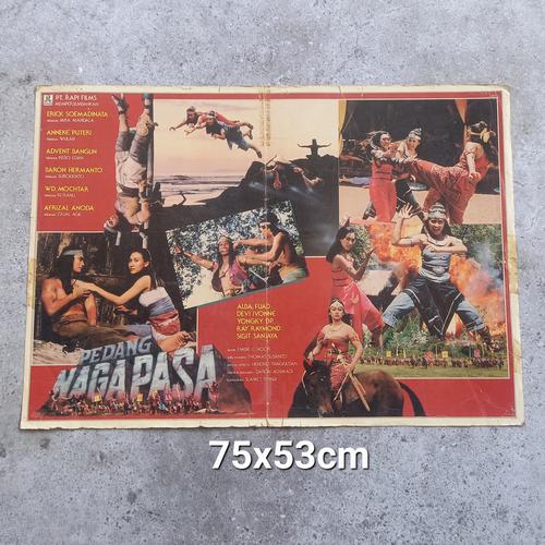 Jual POSTER FILM BIOSKOP LAWAS ORIGINAL ERA 80'S JUDUL "PED4NG NAGA ...