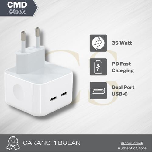 Jual Charger Adapter iPhone 35W Adaptor Dual Port USB C 35 Watt ...