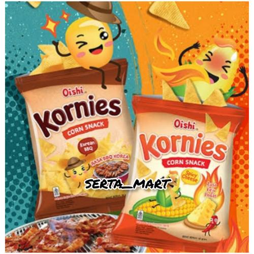 Jual Oishi Kornies Corn Snack 60gr - Snack Jagung Korean BBQ / Spicy ...