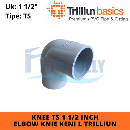 Jual KNEE TS 1 1/2 INCH TRILLIUN PVC SAMBUNGAN PIPA ELBOW 1.5 DIM KENI ...