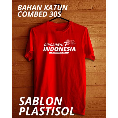 Jual KAOS 17 AGUSTUS 2023 | KAOS HUT RI KE 78 | SABLON KAOS PANITIA AGUSTUS - S, lengan pendek ...