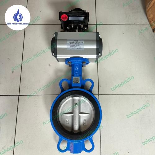 Jual Butterfly Valve Cast Iron 2 Inch Actuator Pnuematic + Limit Switch ...