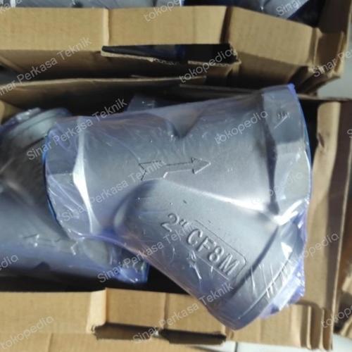 Jual Y strainer stainless drat / Saringan strainer SS 316 screw - 1/2 ...