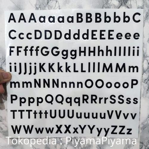 Jual Stiker Abjad Sticker Abjad Sticker Cutting Balon PVC New Font 2 ...
