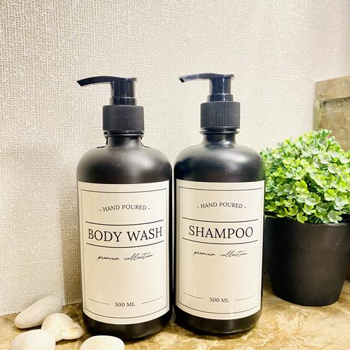 Jual PREMIUM - Botol Sabun Cair Hitam 500 ml - Body Wash, HTM-HTM PRE ...