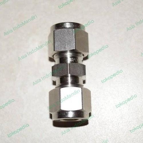 Jual Union Connector Tubing OD 1/2" x OD 3/8" SS316 Reducing Union Tube ...