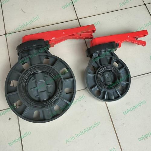 Jual Butterfly Valve PVC 10" inch Lever Handle/Butterfly PVC Handle ...