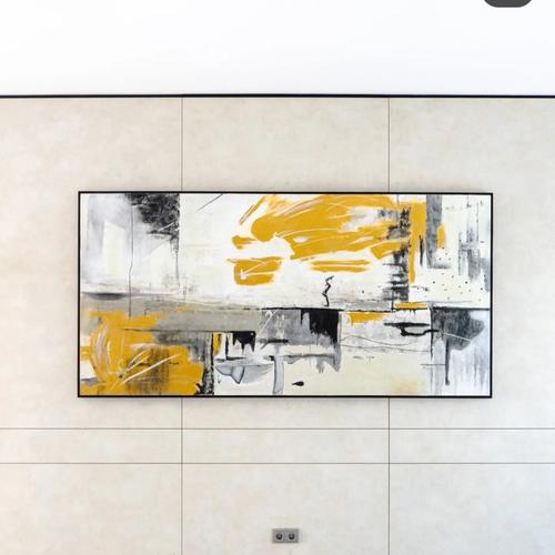 Jual lukisan dinding abstrak modern 120×70+frame - 120×70+frame - Kab ...