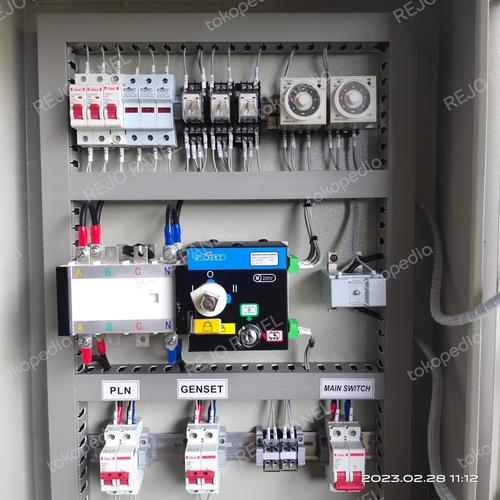 Jual panel ats pln genset, MCB 2pole 50a - cos motorized fort 63a ...