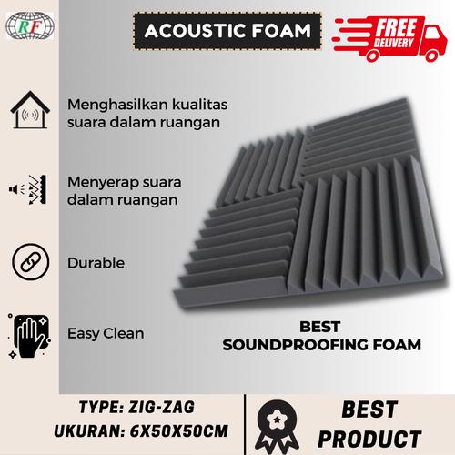 Jual Busa Peredam Suara Ruangan 6cmx50cmx50cm Busa Peredam Suara Zig Zag - Kab. Tangerang ...