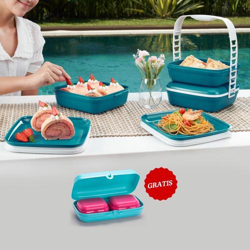 Jual Tupperware picnic set trio rantang susun with free - Jakarta Pusat ...