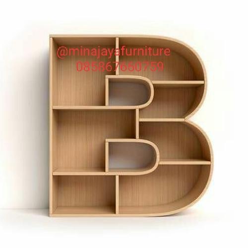 Jual rak buku modern ,rak bunga model alfabet, rak buku model huruf ...